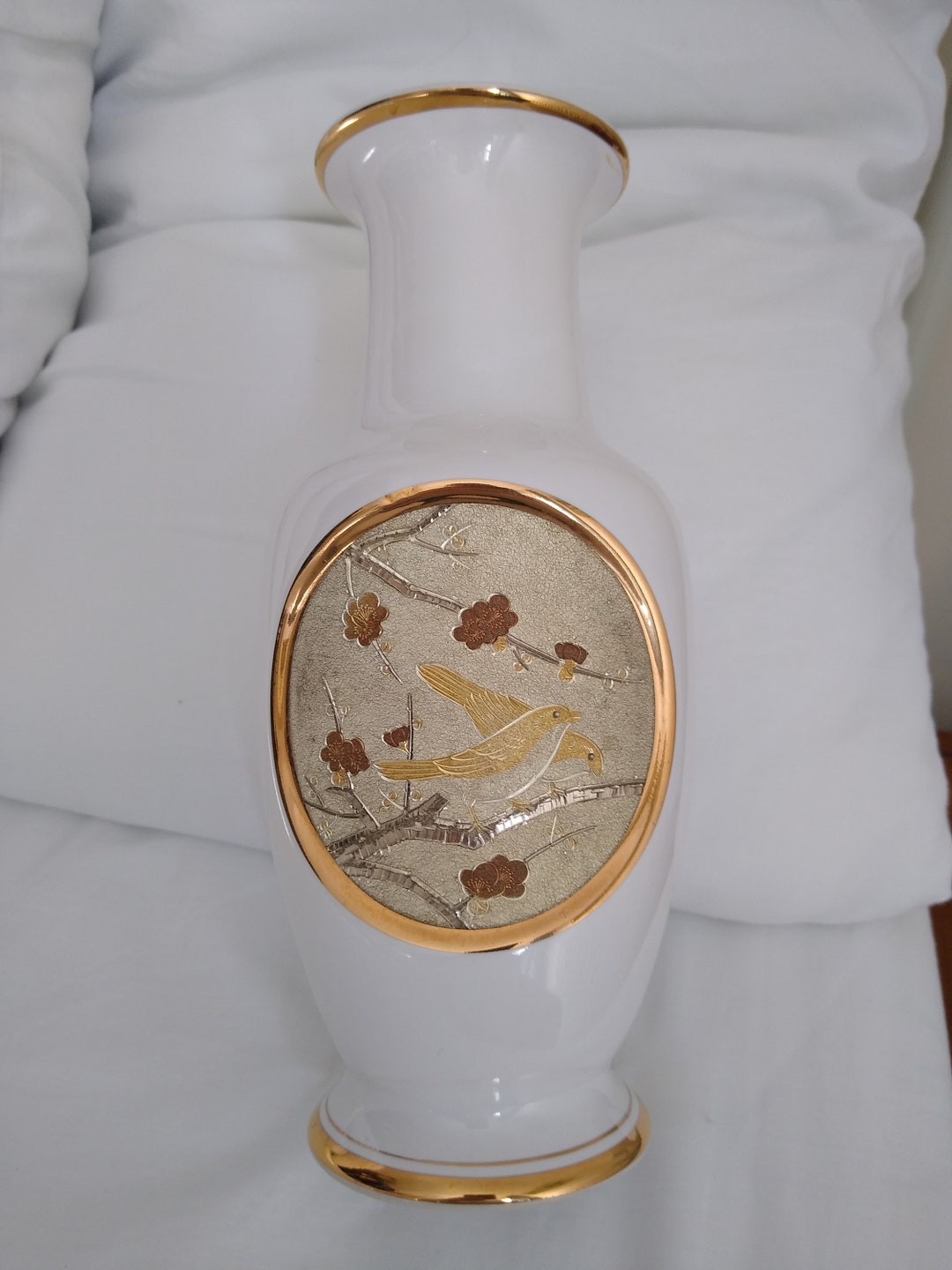 Chokin Vase Made in Japan 24ct Edging - Etsy