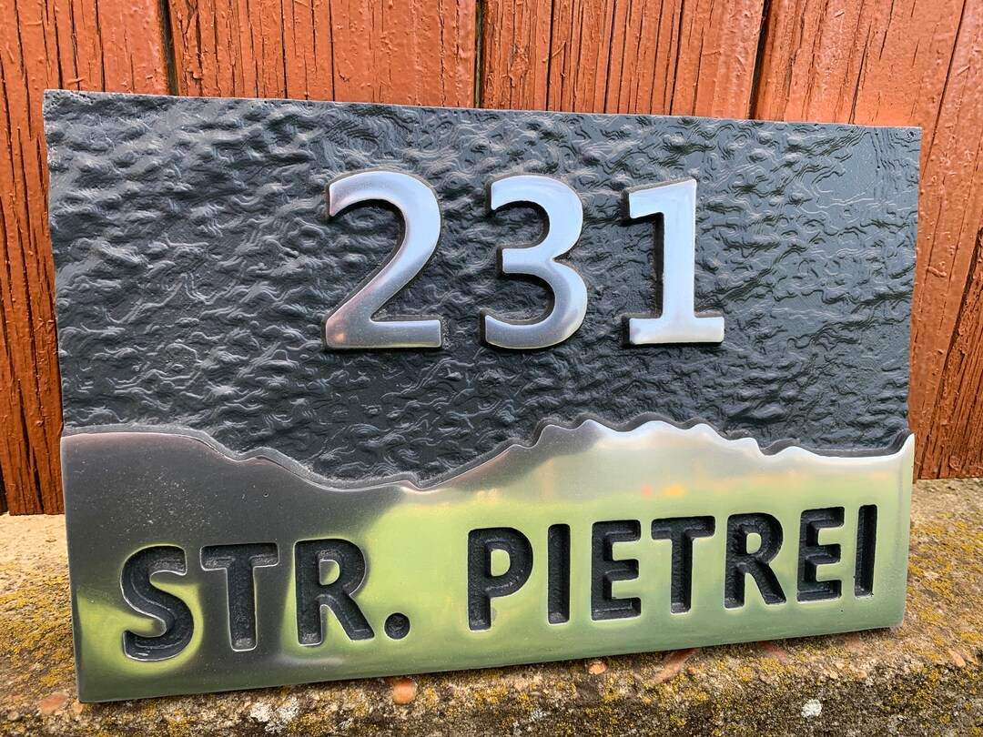 Custom Cast Aluminium House Number Signs - Etsy