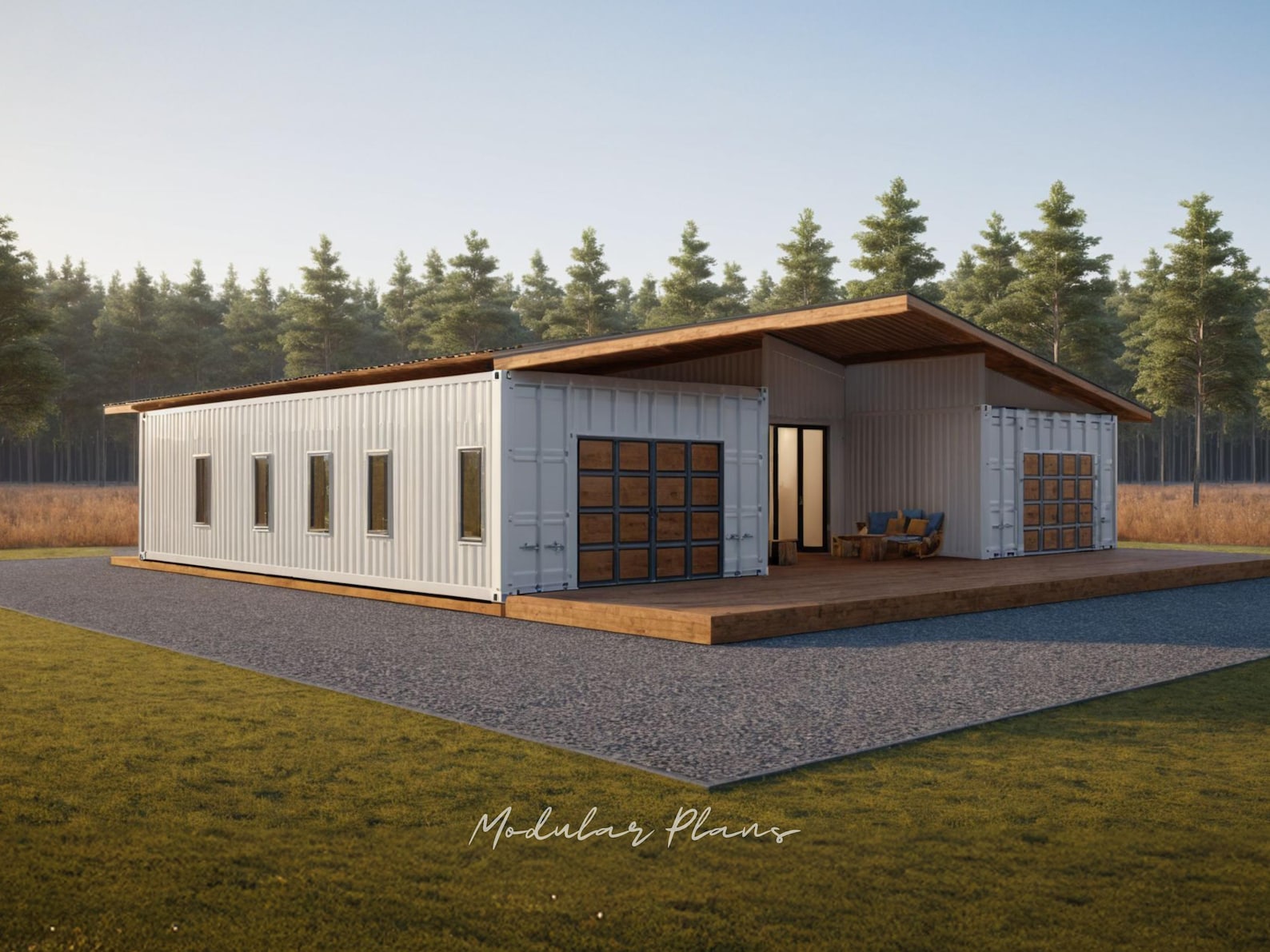 3 Bed Container Home Plans | Architectural Floor Plans | 2080SF Modern ...