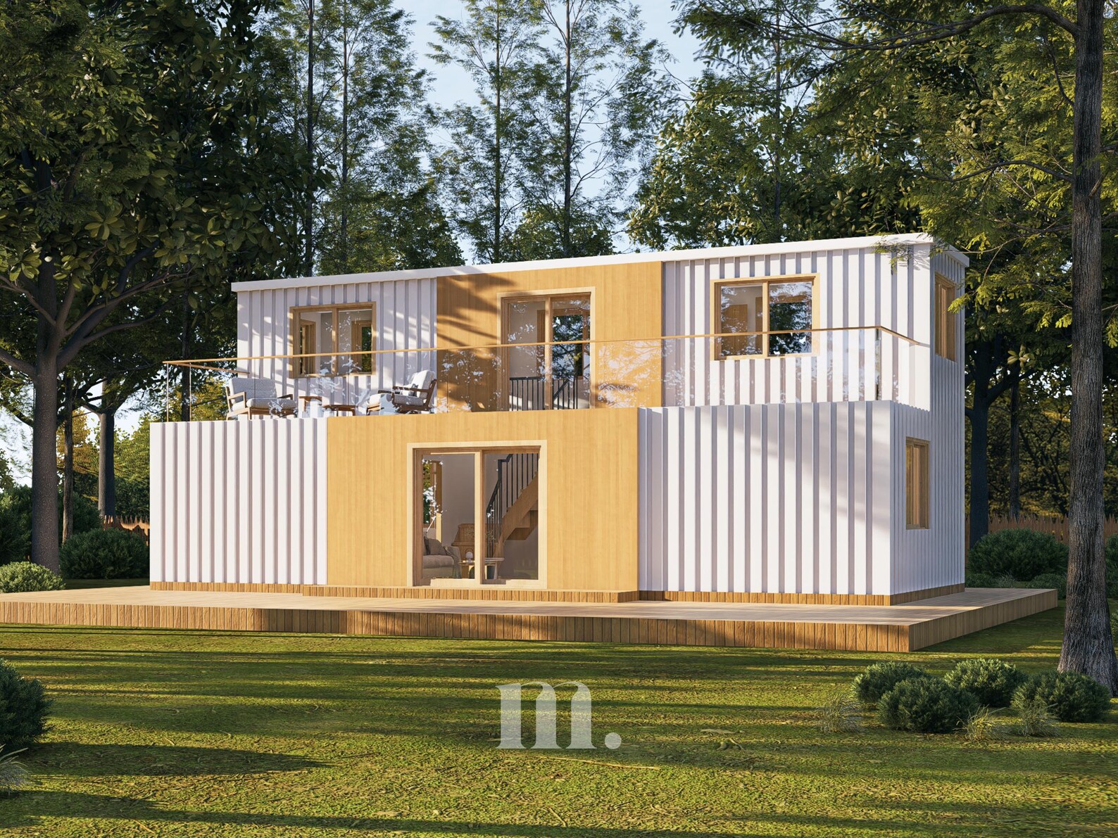 3x40' Container Home Plans | 2 Bed Container Home | Container House ...