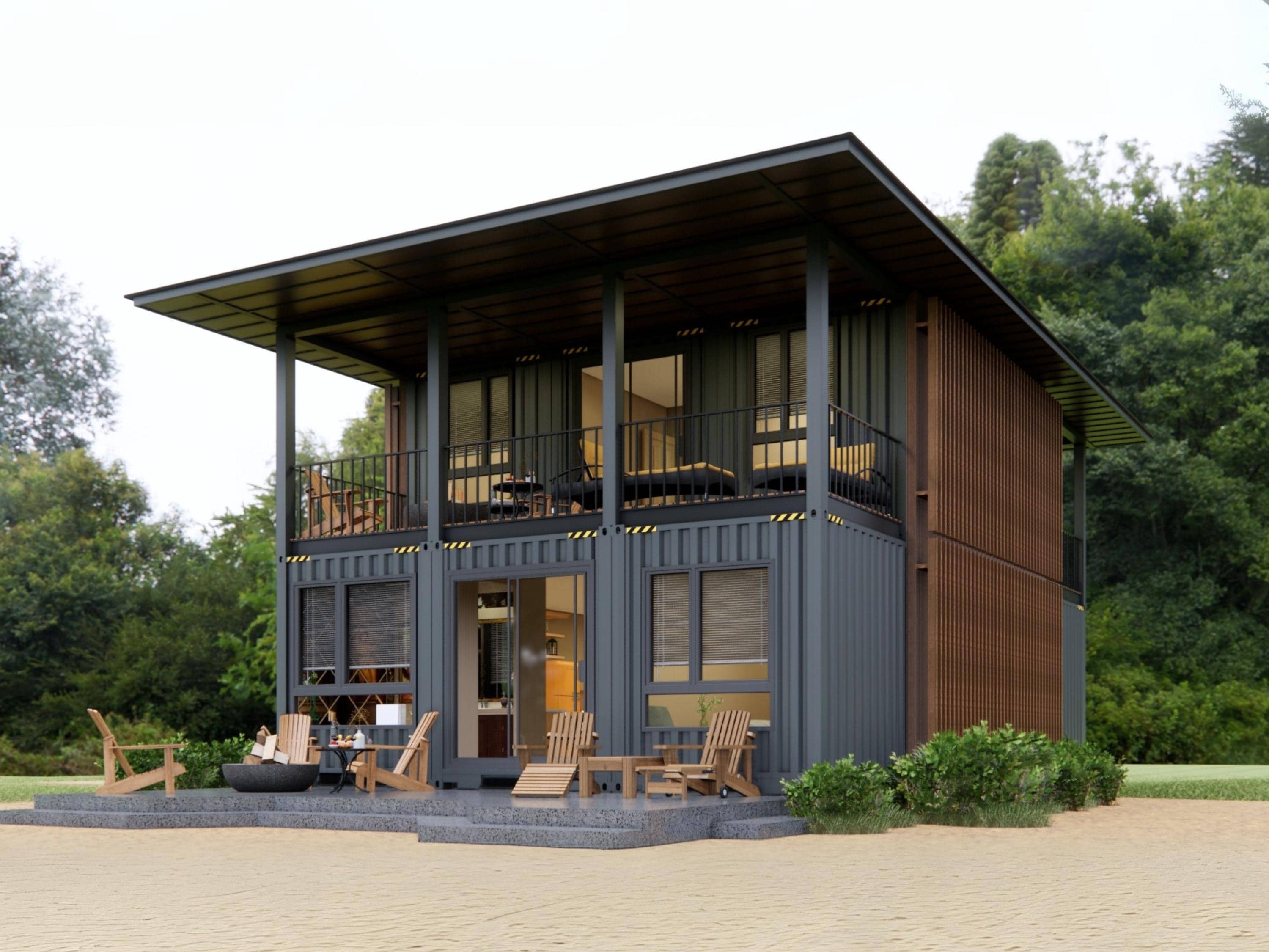 3x40' 3x20' Container Home Plans | 3 Bed Container Home | Container ...