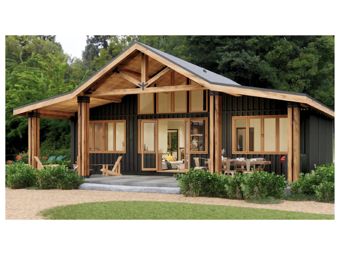 3x40' Container Home Plans | 4 Bed Container Home | Container House ...