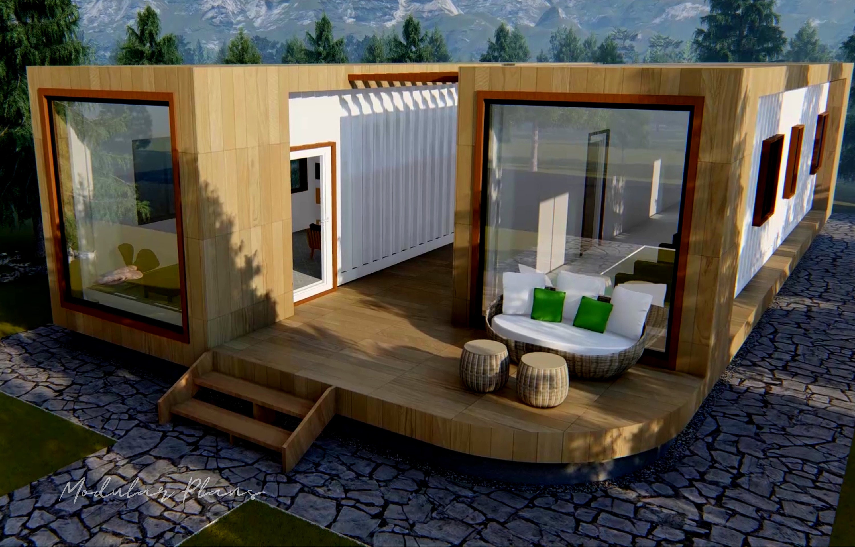 2- 40' Haven Container Home Plans - Full Set Architectural Plans ...
