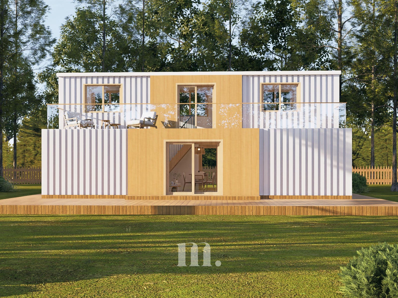 3x40' Container Home Plans | 2 Bed Container Home | Container House ...