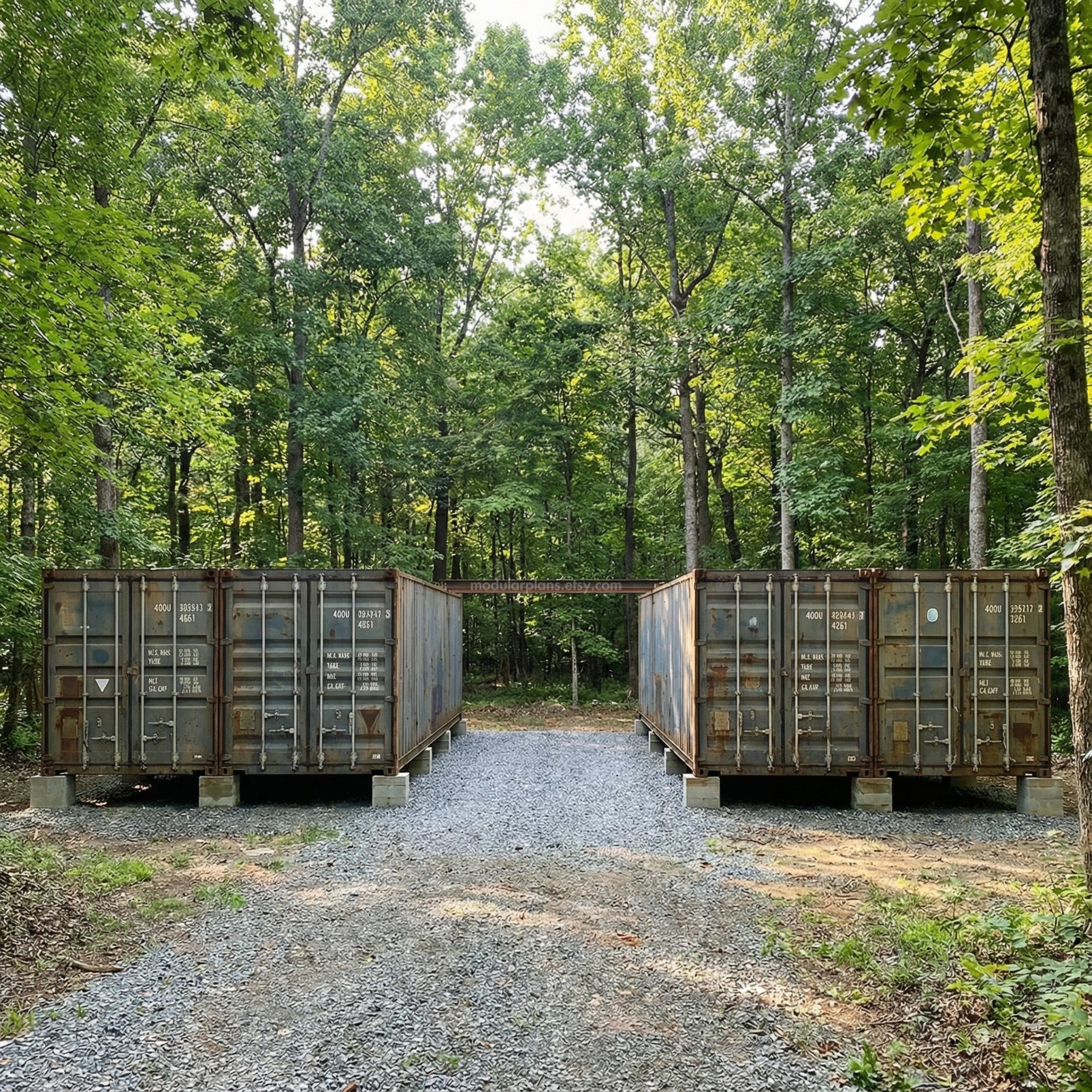 4x40' Container House Plans | 3 Bed Container Home | Barn Shipping ...