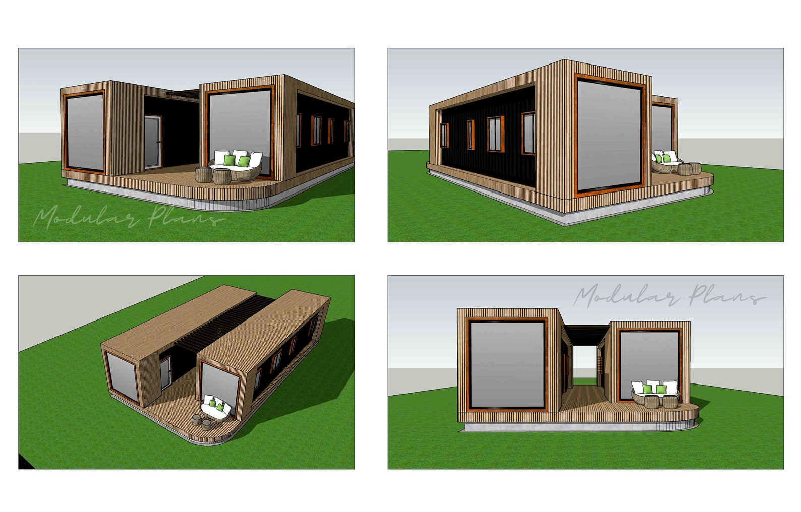 2- 40' Haven Container Home Plans - Full Set Architectural Plans ...