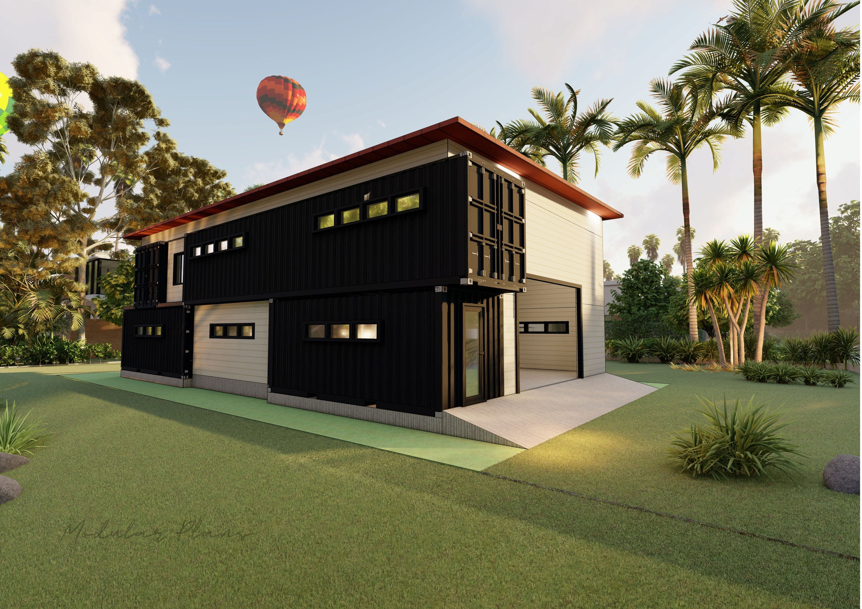 33' X 53' Container Workshop Plans - Full Set Architectural Plans ...