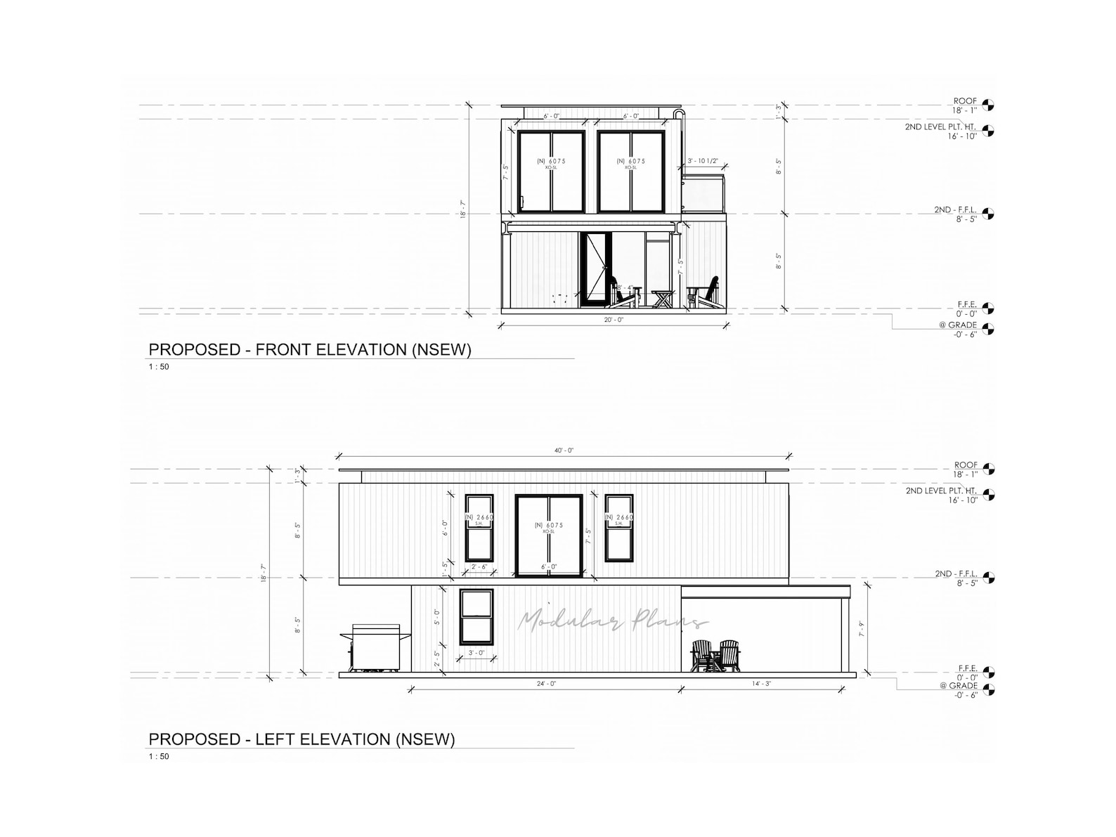 2 Bedroom Container Home Plans | Architectural Plans | 1120SF Modern ...