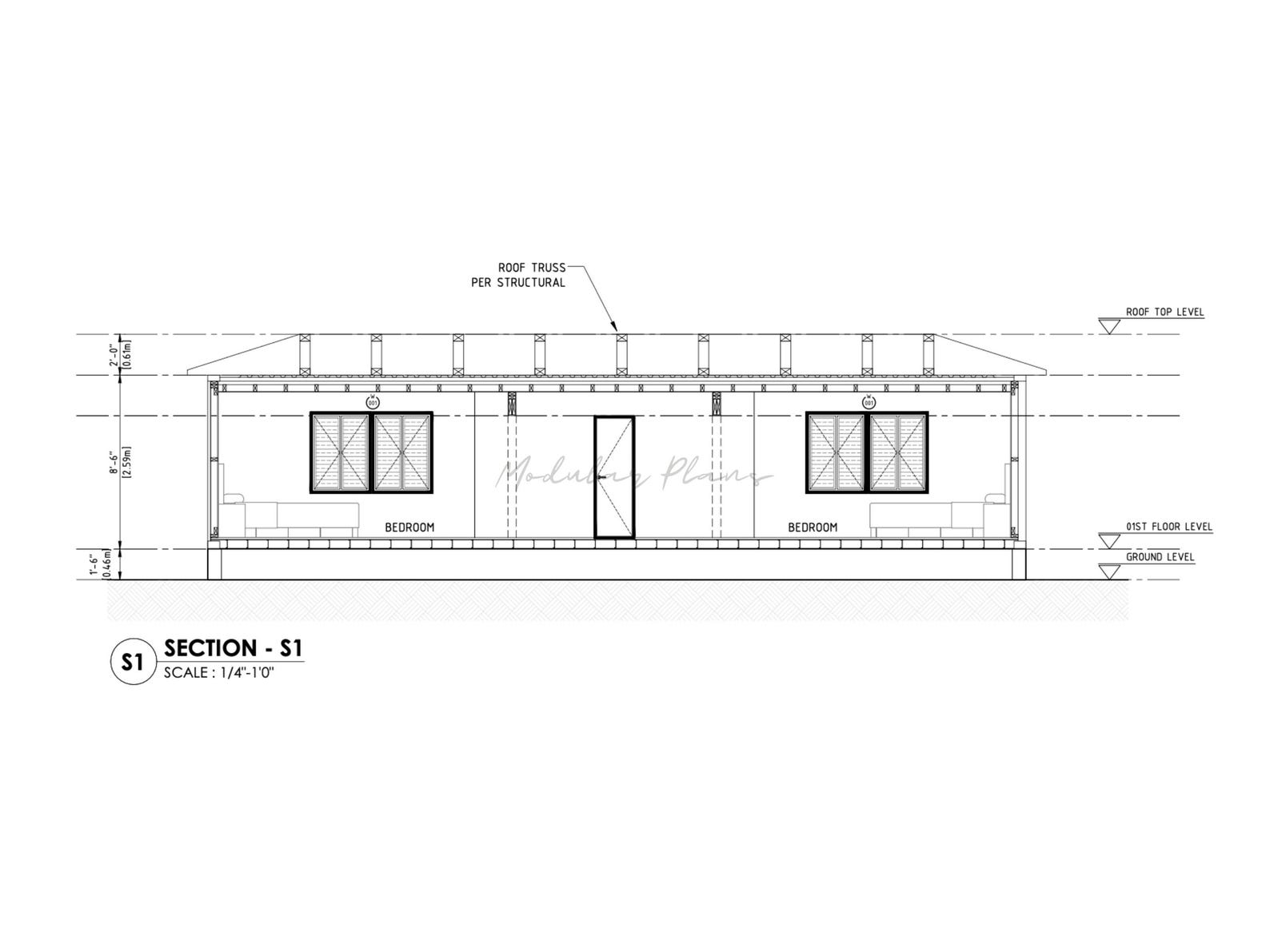 2 Bed Container Home Plans | 2x40' Container Home | Shipping Container ...
