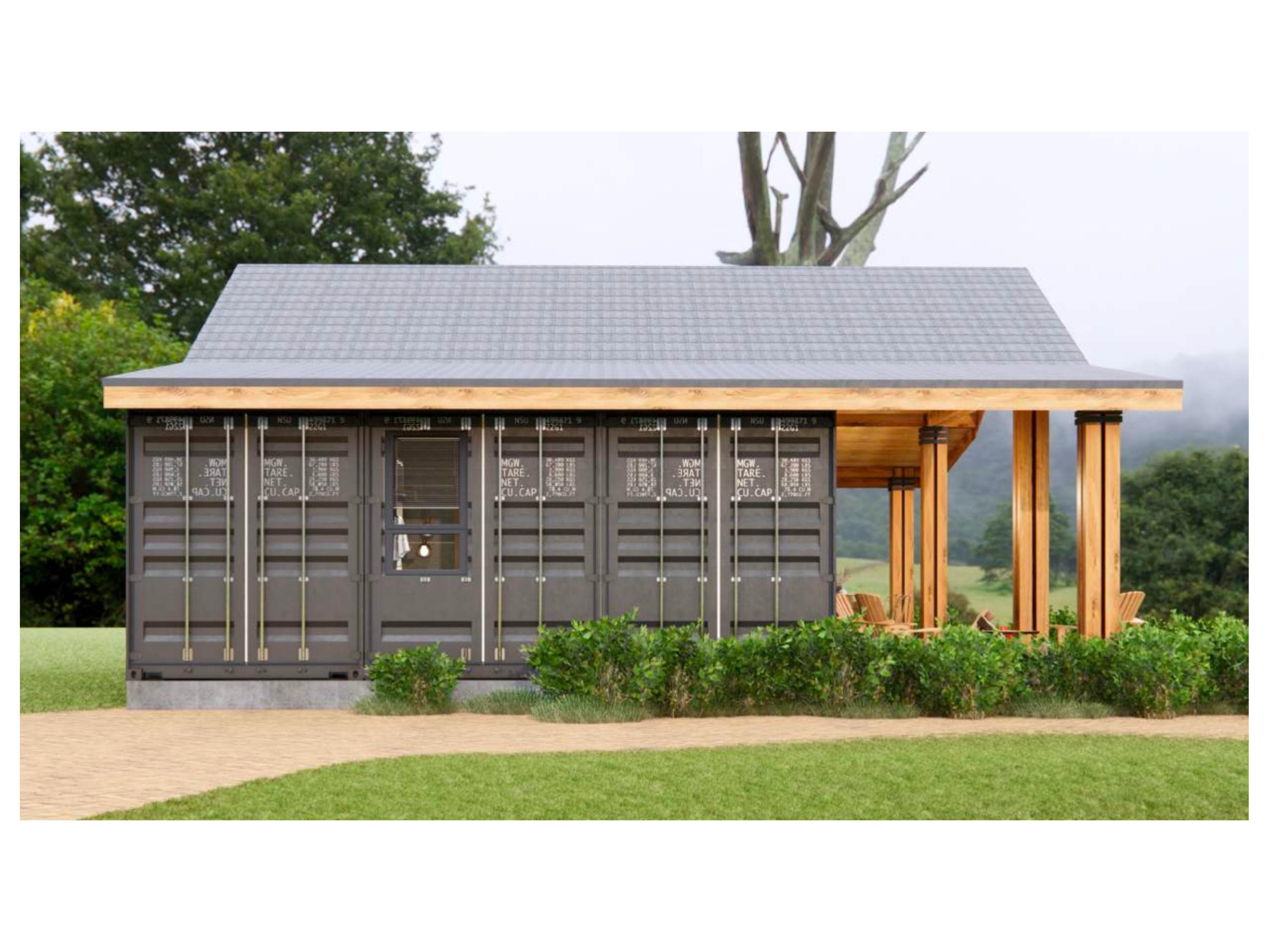 3x40' Container Home Plans | 4 Bed Container Home | Container House ...