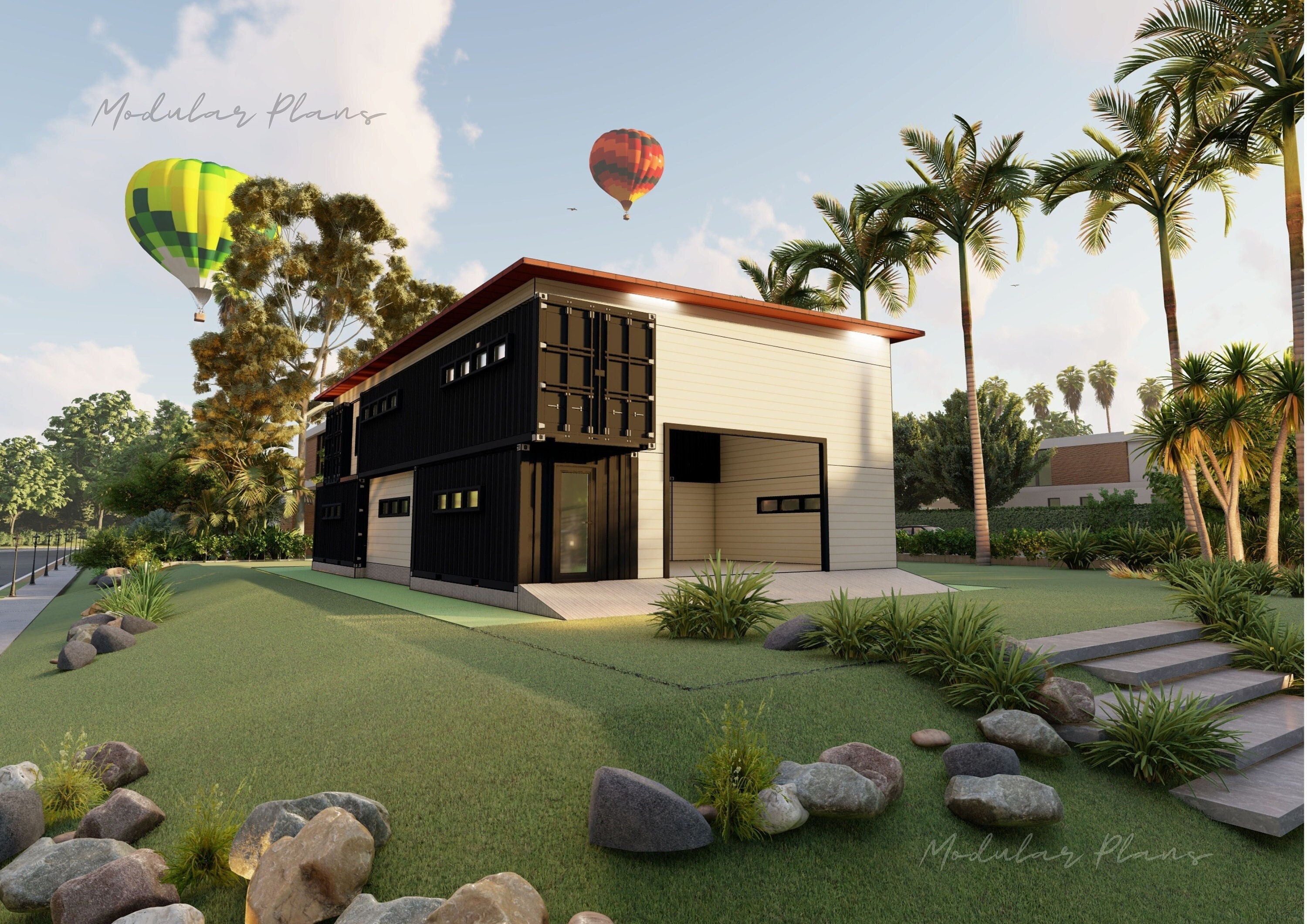 33' X 53' Container Workshop Plans - Full Set Architectural Plans ...