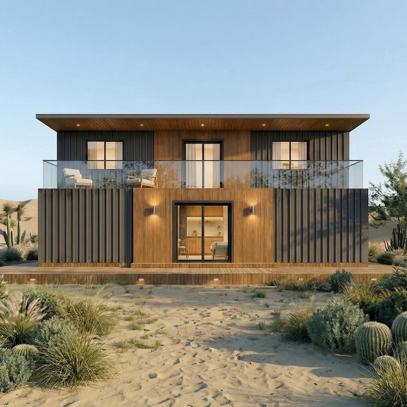 3x40' Container Home Plans | 2 Bed Container Home | Container House ...