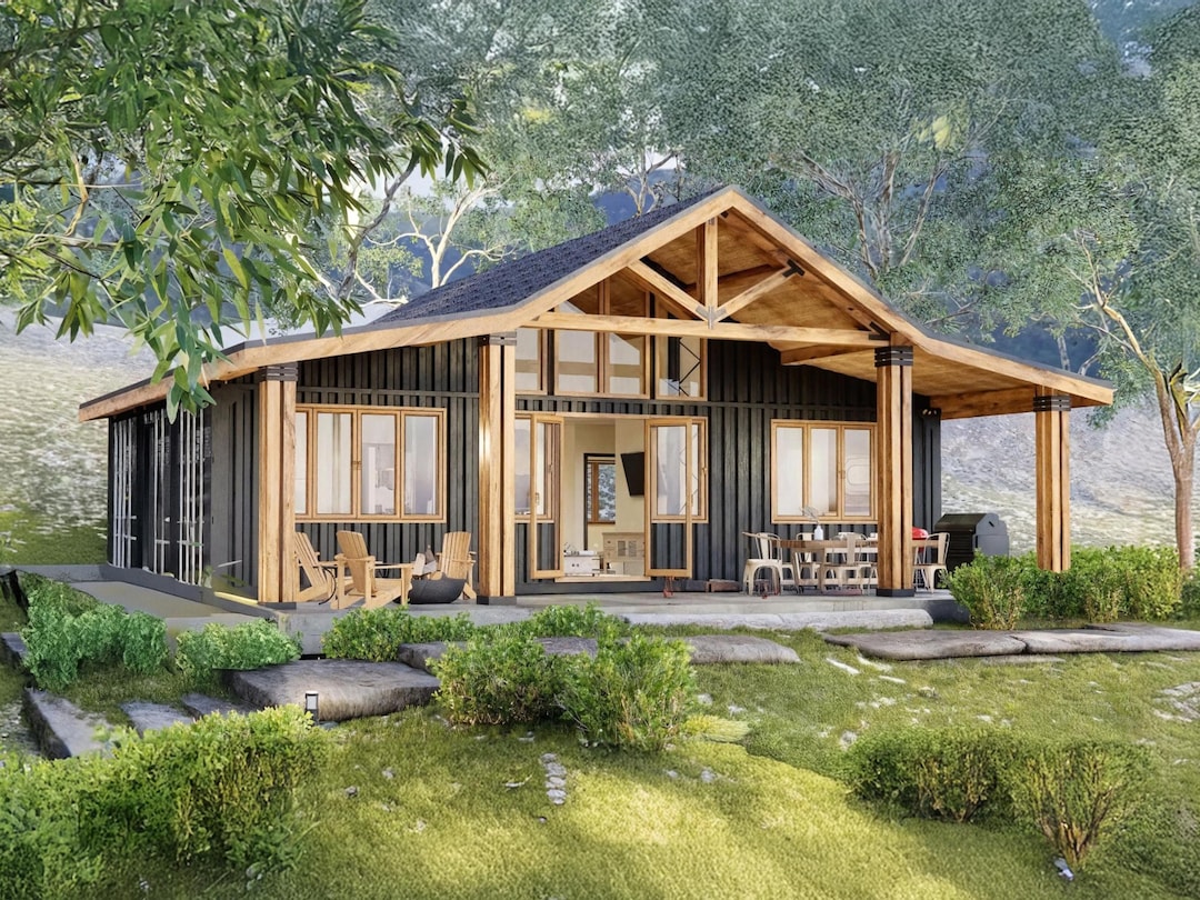 3x40' Container Home Plans | 4 Bed Container Home | Container House ...