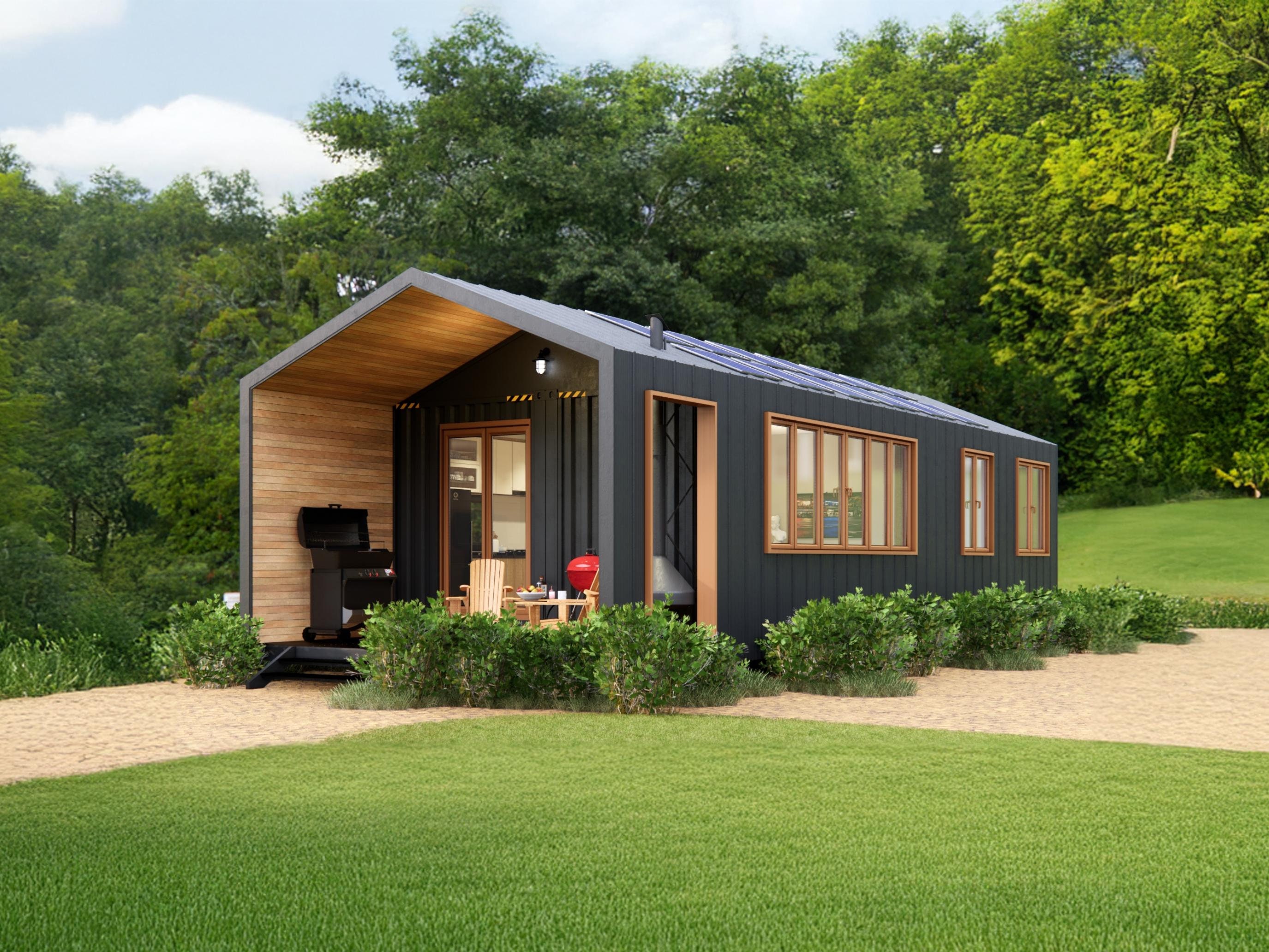 2x40' Container Home Plans | Architectural Plans | 640SF Modern ...