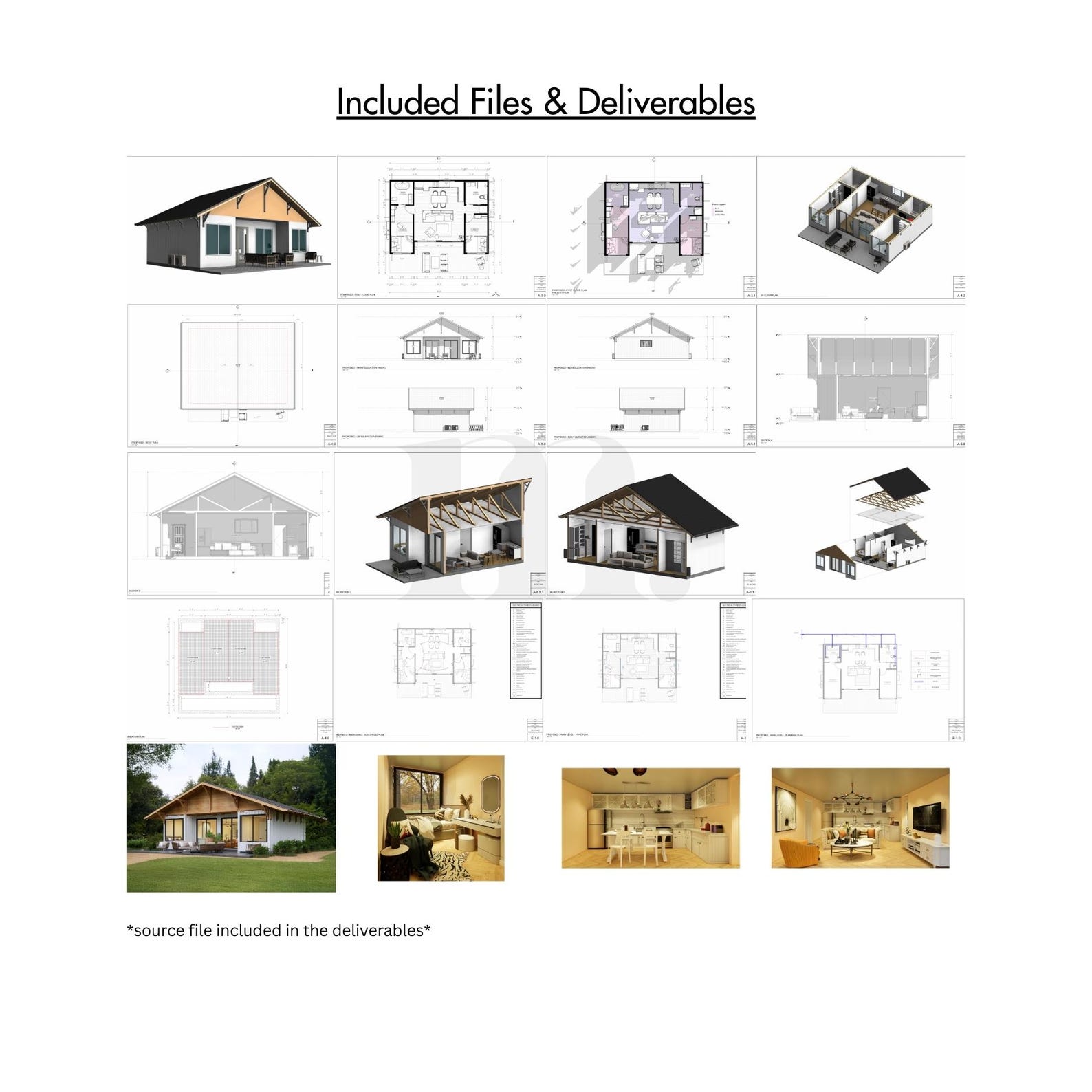 4x20' Container Home Plans | 2 Bed 2 Bath Architectural Plans | 720 SF ...