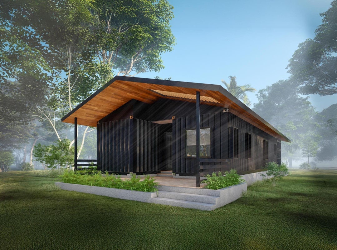 2x40' Container Home Plans - Permit Set Architectural Floor Plans ...