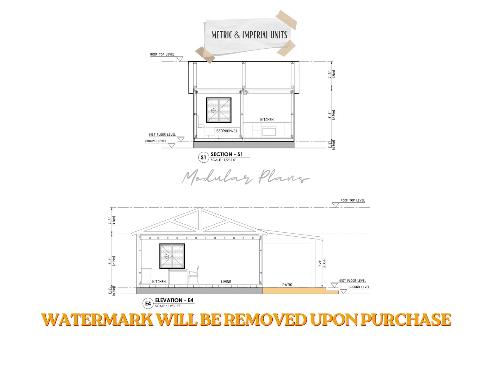 2x20' Container Home Plans - Permit Set Architectural Floor Plans ...