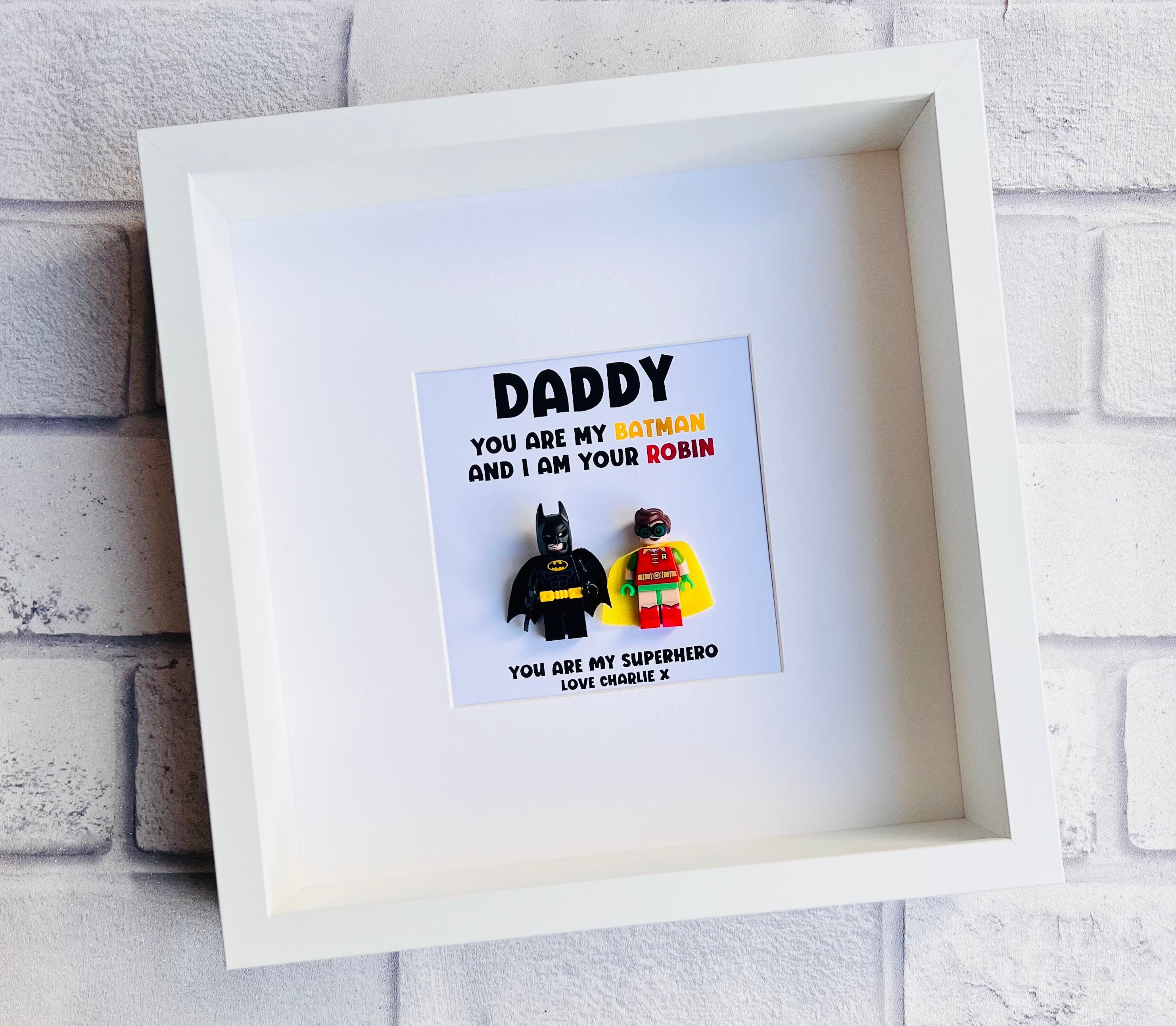 Superhero and Sidekick Gift Frame christmas Gift for Daddy Dad ...