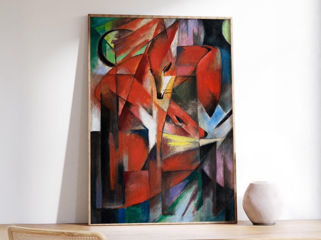 The Foxes by Franz Marc: German Expressionist Wall Art Print, Famous ...