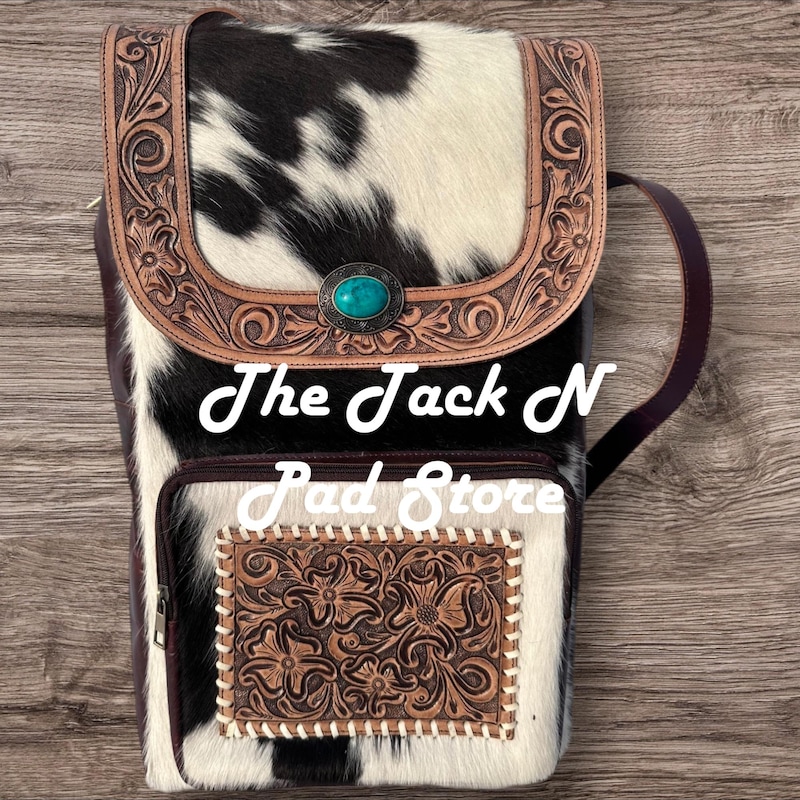 Boho Leather Backpack - Etsy