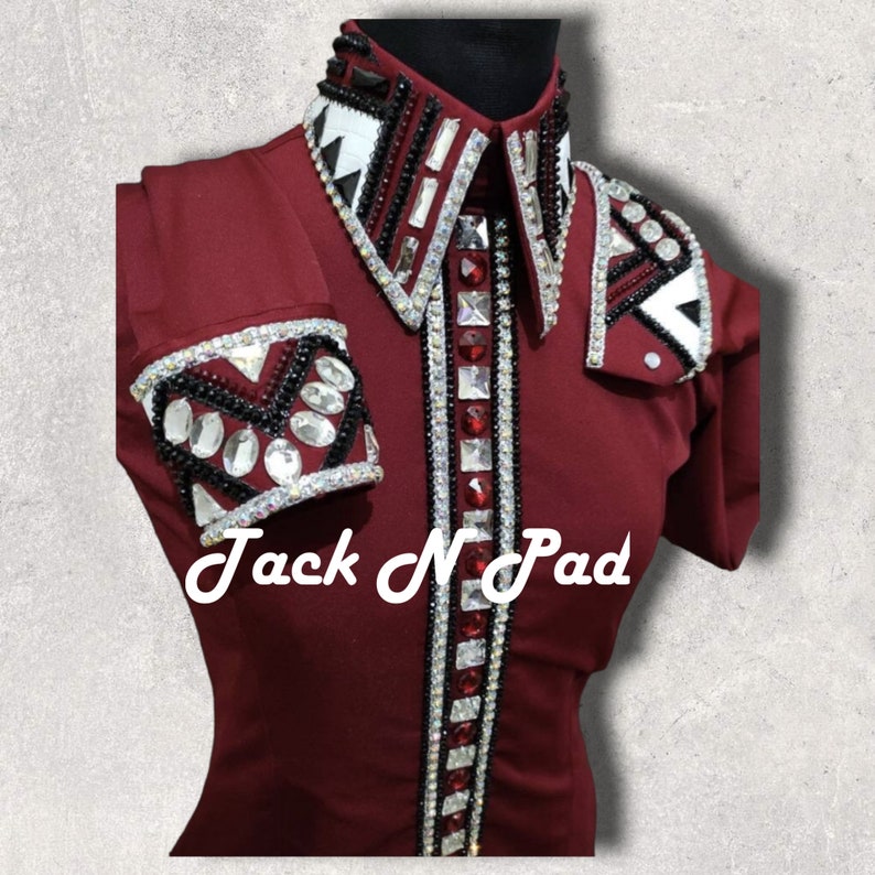 Western Rodeo Show Shirt on Stretch Premium Fabric Base - Etsy