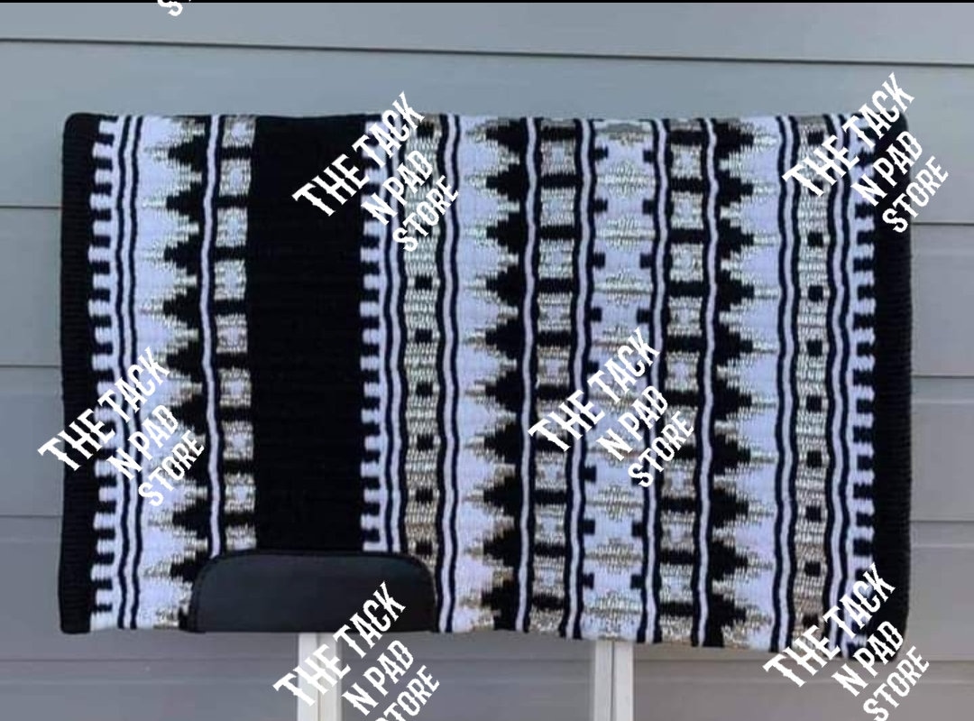 Western Show Blanket (black, White, Silver Metallic) - Etsy