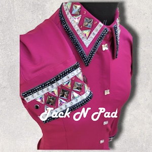 Western Rodeo Show Shirt on Stretch Premium Fabric Base - Etsy