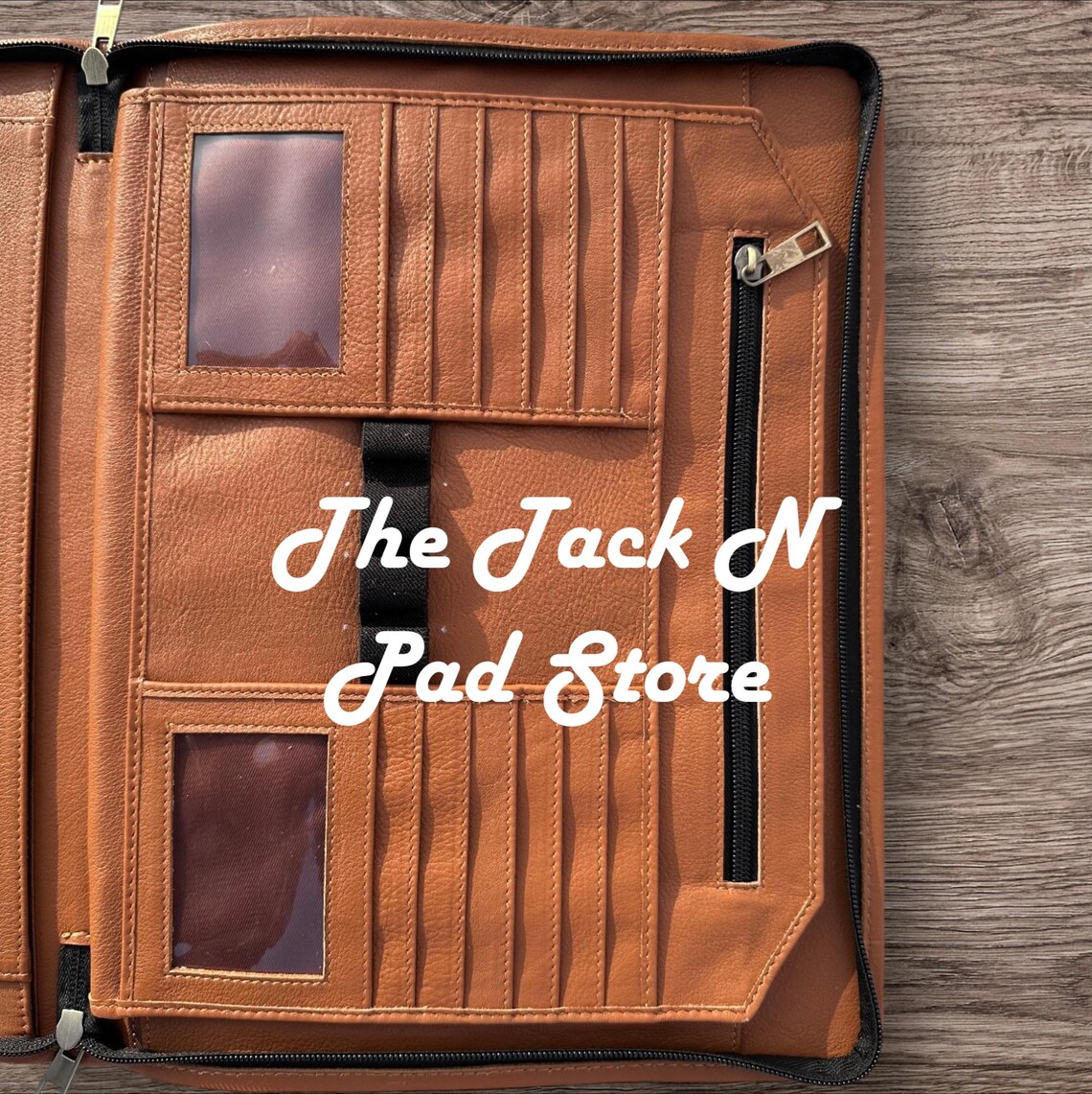 Tan Full Grain Leather Real Hair on Cowhide Hand Tooled Padfolio ...