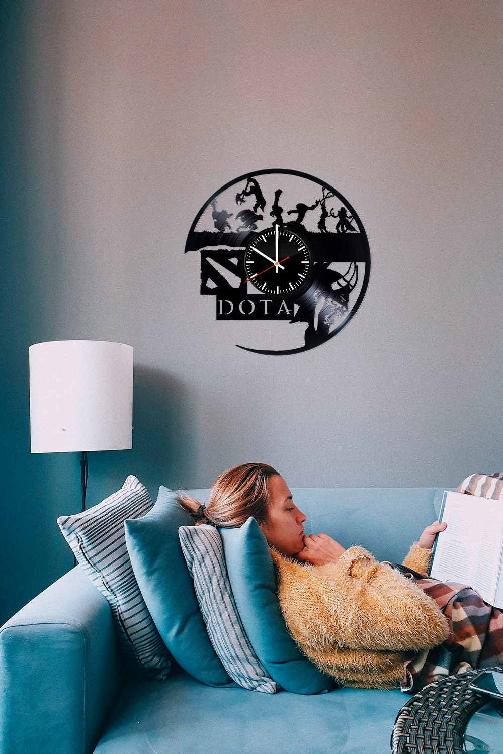 DOTA Art Design Fan Made From Real Vinyl Record Wall Clock - Etsy