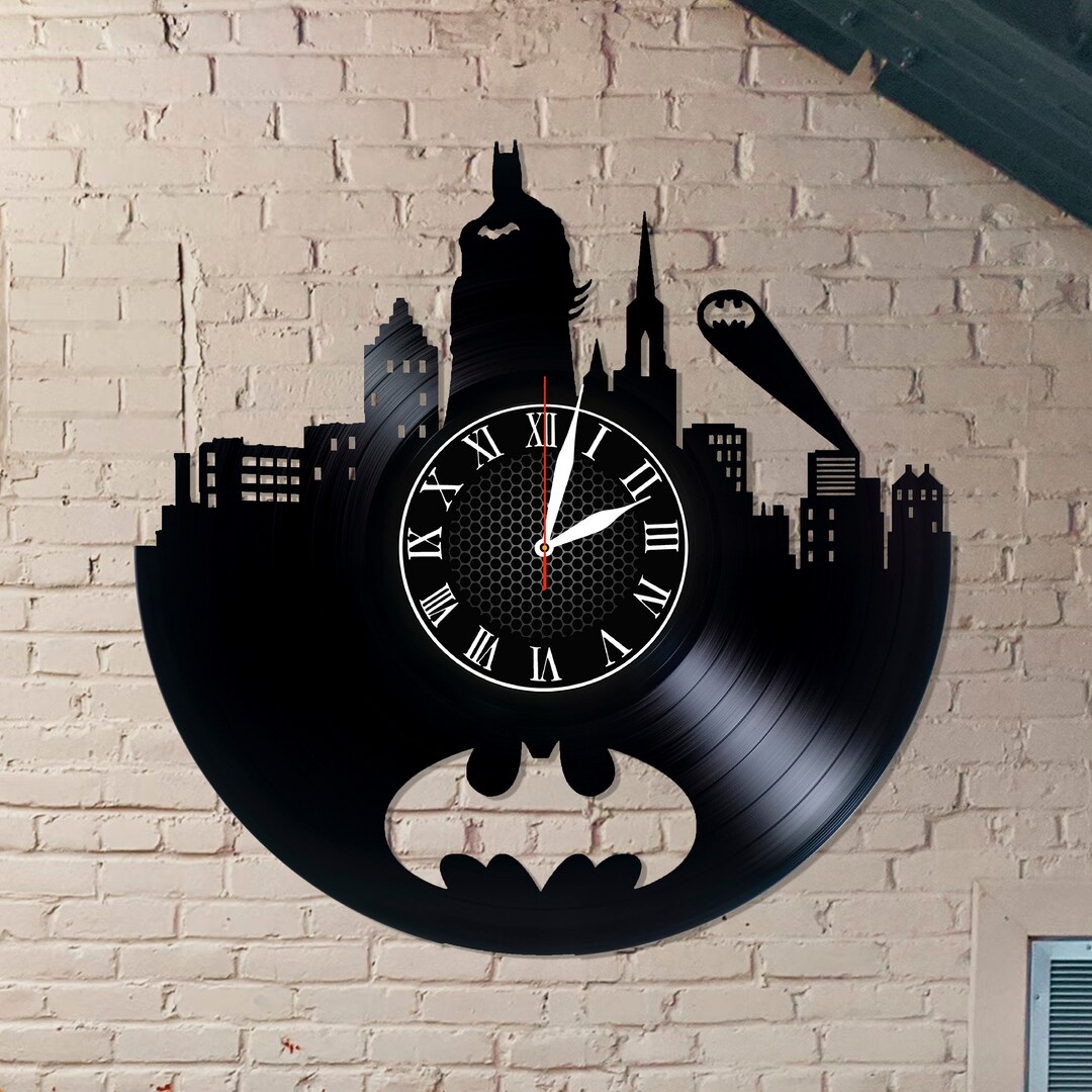 Vintage Clock for Fantasy and Superhero Lovers, Vinyl Record Clock ...
