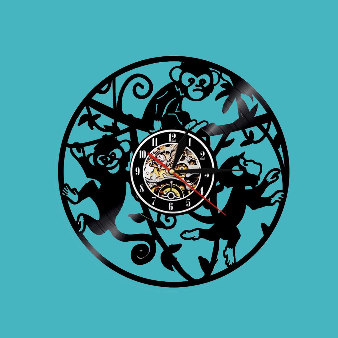 Hand Made Vinyl Record Clock, Monkeys Clock, Made From Real Vinyl ...