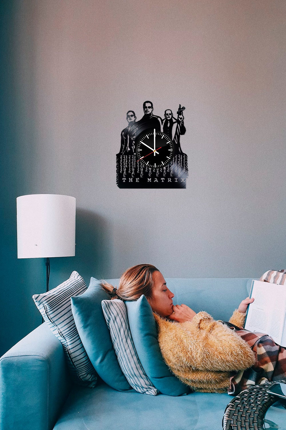 The Matrix Design Modern Vinyl Record Clock Made From Real - Etsy