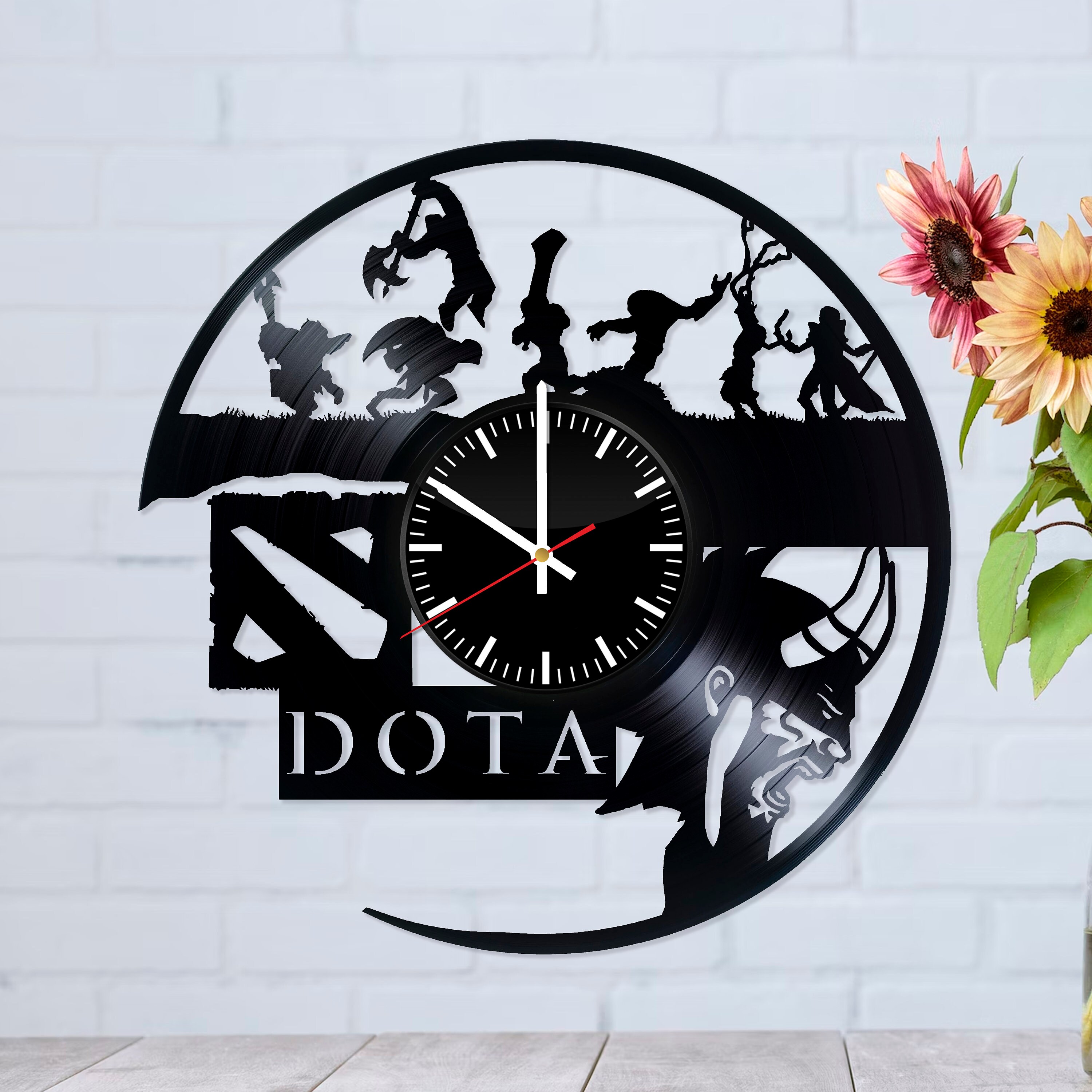 DOTA Art Design Fan Made From Real Vinyl Record Wall Clock - Etsy