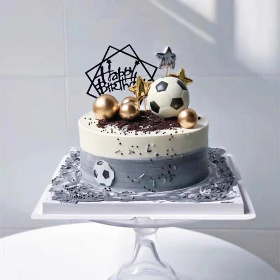 Football Sports Cake Plugin Topper Decoration Set - Etsy