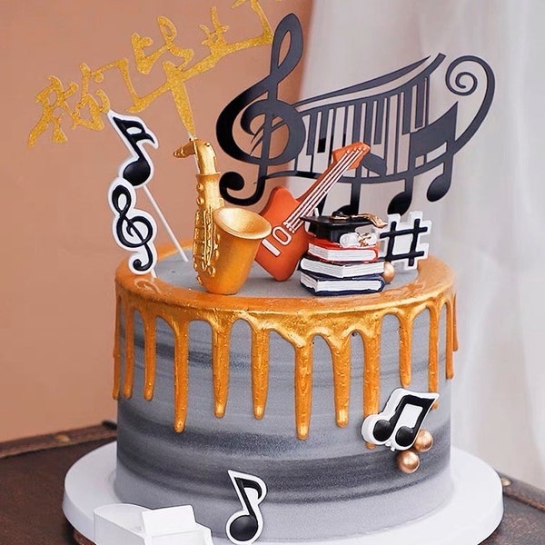 Music Cake Toppers - Etsy