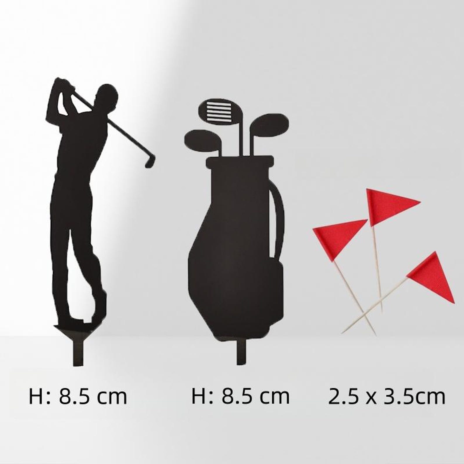 Golf Themed Cake Topper Set – Golf Cart, Clubs, I Love Dad & Golfer ...