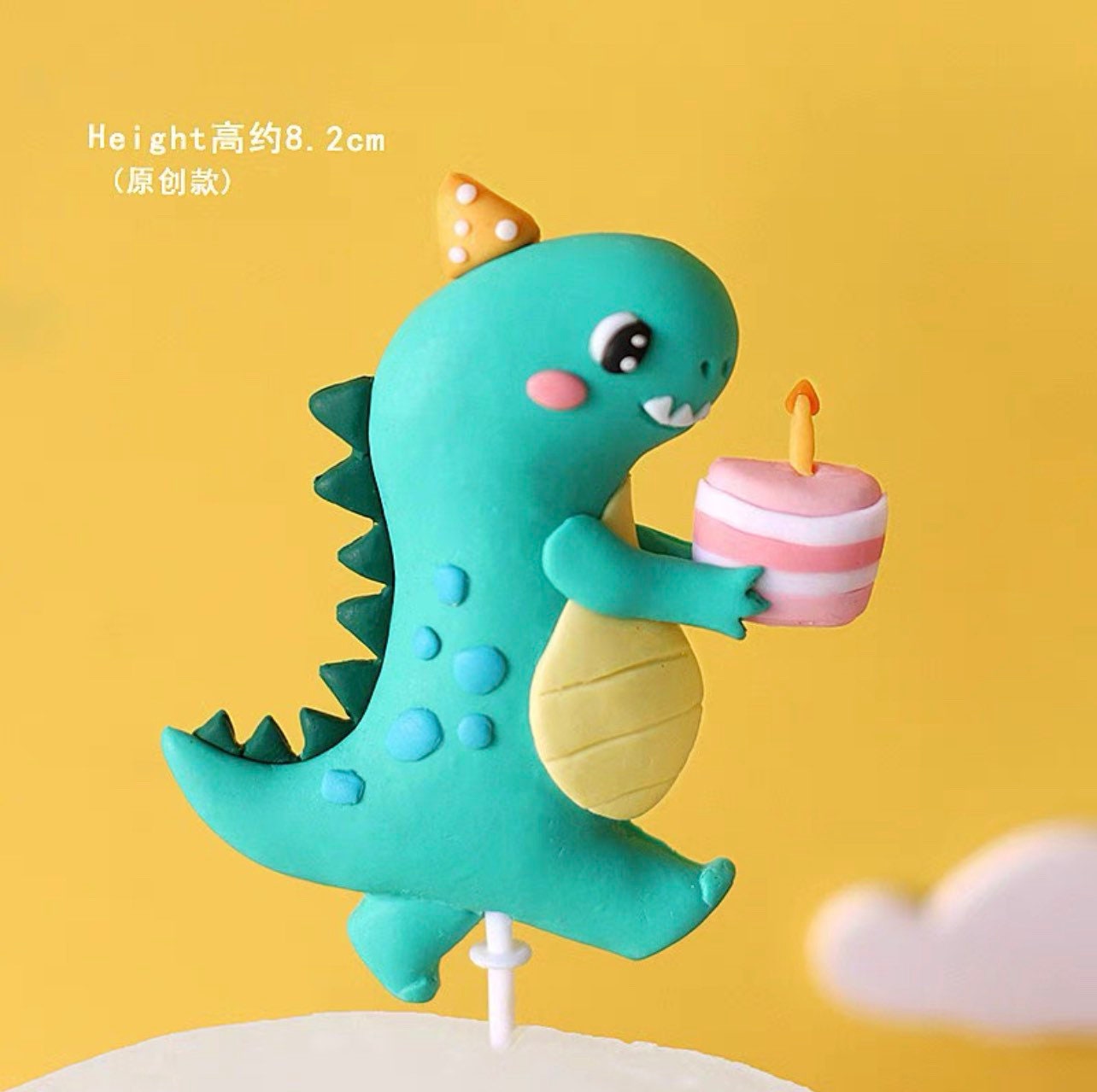 Cute Colorful Dinosaur Cartoon Cake Topper Decoration Set - Etsy