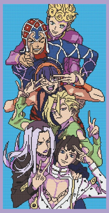 Jojos Bizarre Adventure Cross Stitch Pattern. PDF Pattern - Etsy Australia