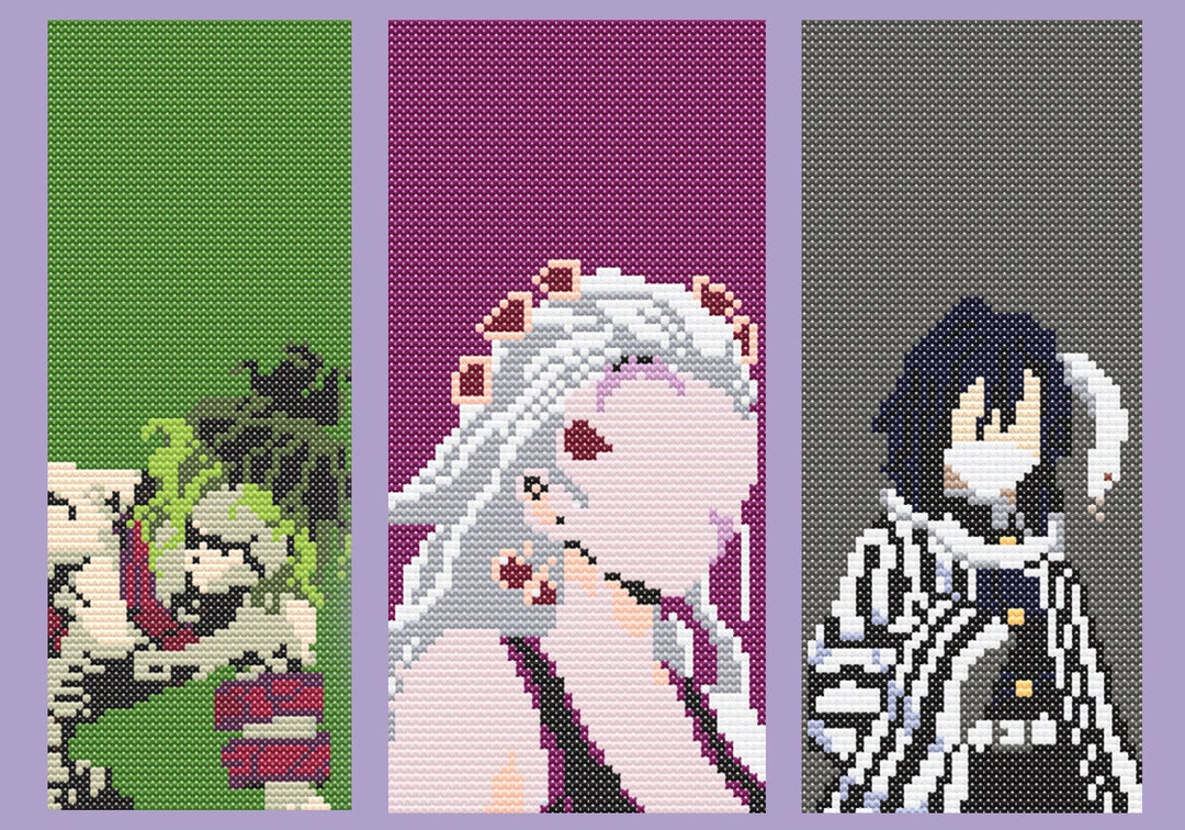 Anime Embroidery Cross Stitch Pattern. Demons. Bookmark - Etsy