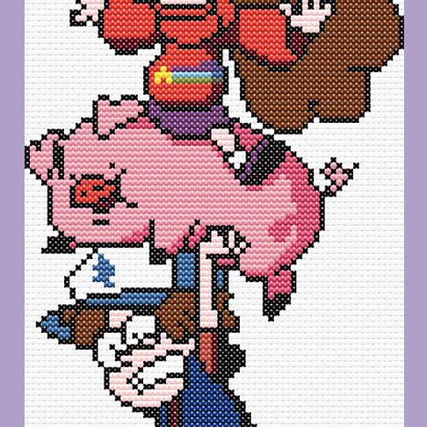 Dipper and Mabel. Gravity Falls Cross Stitch Pattern. PDF Pattern ...