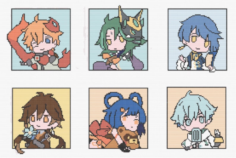 Genshin Impact Cross Stitch Pattern - Etsy