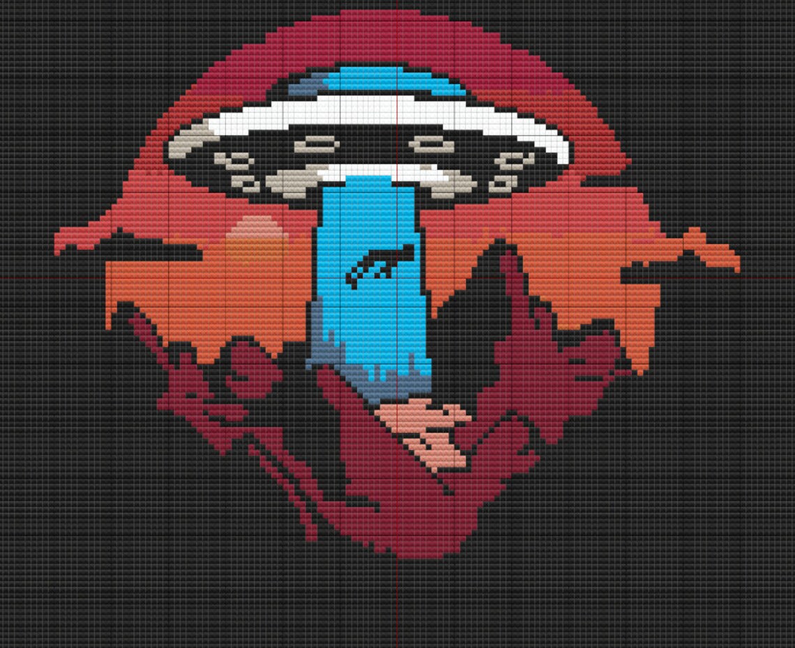 UFO Cross Stitch Pattern. PDF Pattern - Etsy