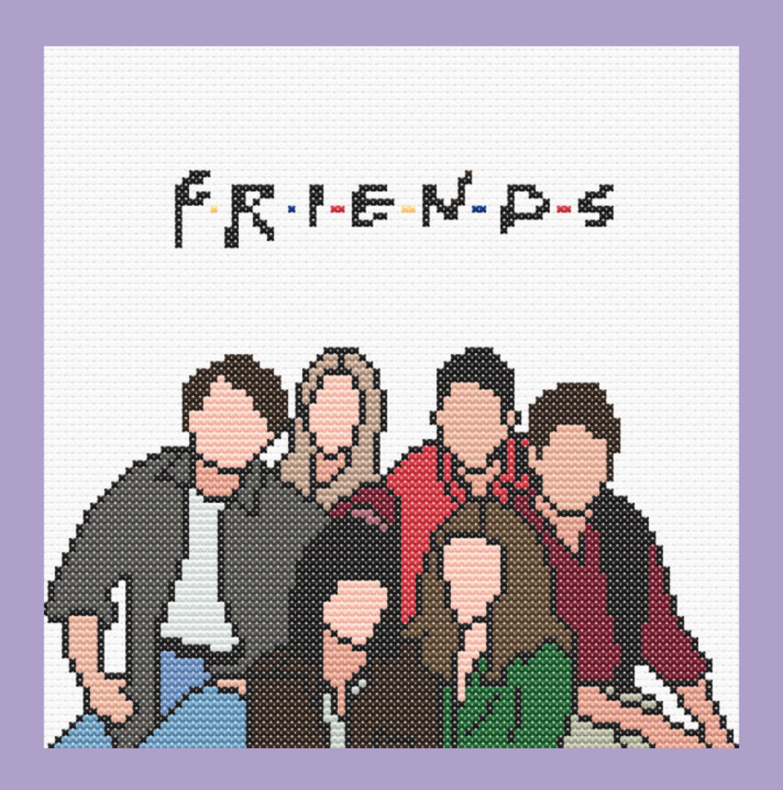 Friends Cross Stitch Pattern. PDF Pattern - Etsy