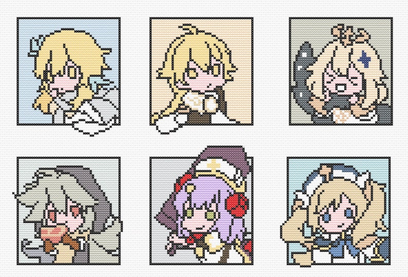 Genshin Impact Cross Stitch Pattern - Etsy