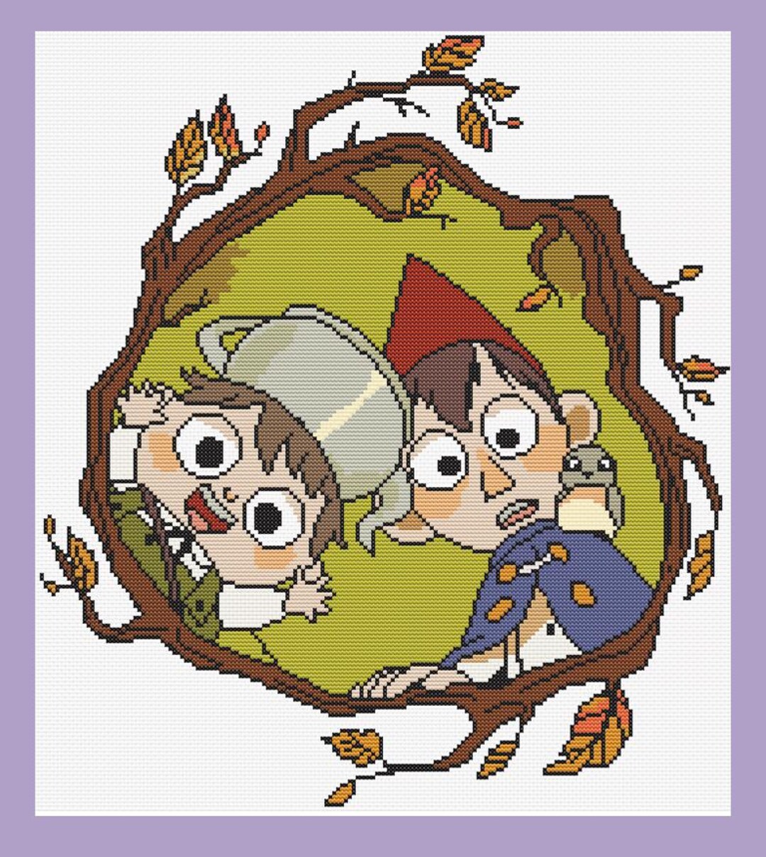 Kreuzstichmuster von Wirt und Greg. Über der Gartenmauer - Etsy.de