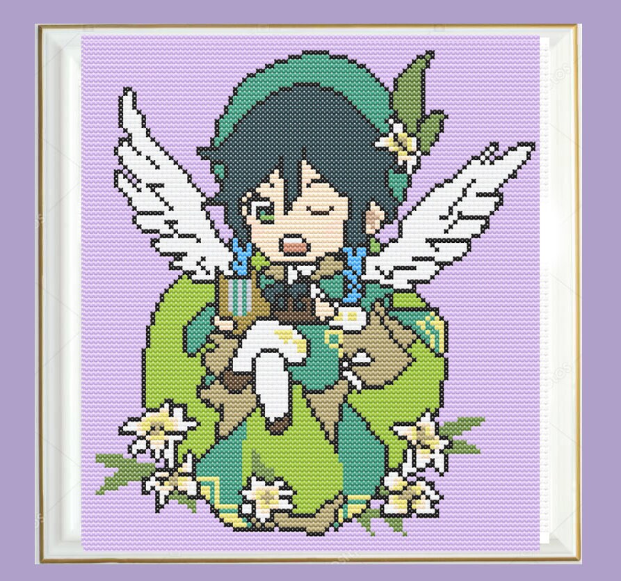 Venti. Genshin Impact Cross Stitch Pattern. PDF Pattern - Etsy