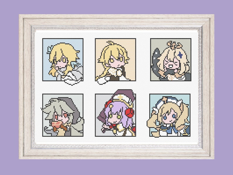 Genshin Impact Cross Stitch Pattern - Etsy