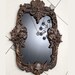 Scrying Mirror Black Glass Gothic Oak Frame Mirror Wall Mirror Décor ...