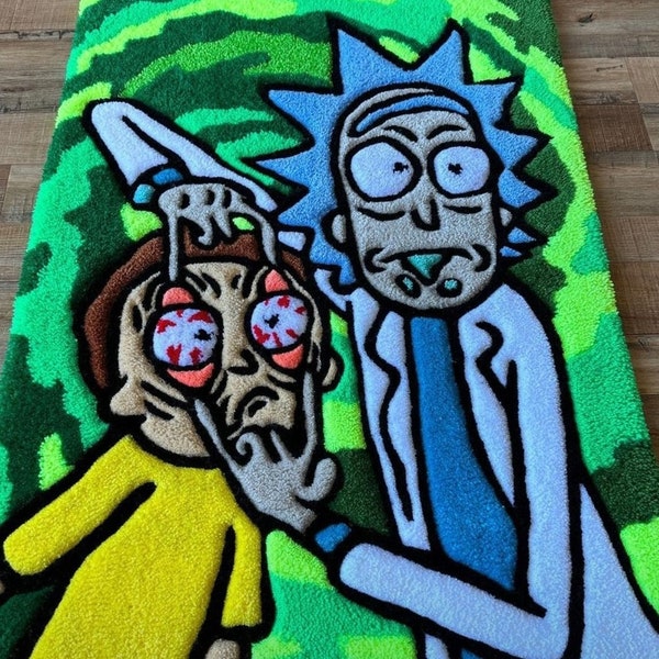 Rick and Morty Portal Tufted Rug - Etsy