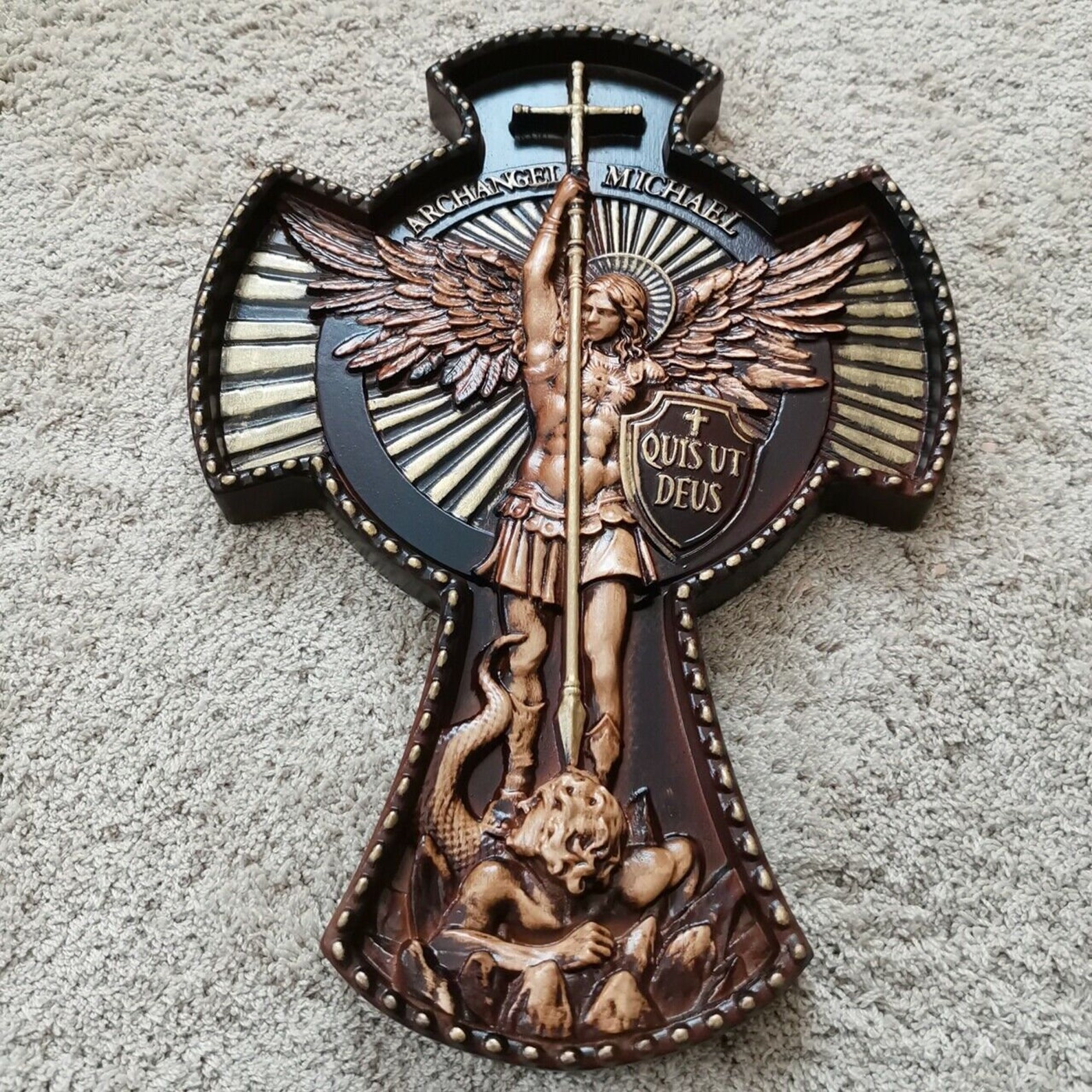 Archangel Michael Cross St. Michael Icon Gift for Him Gift - Etsy